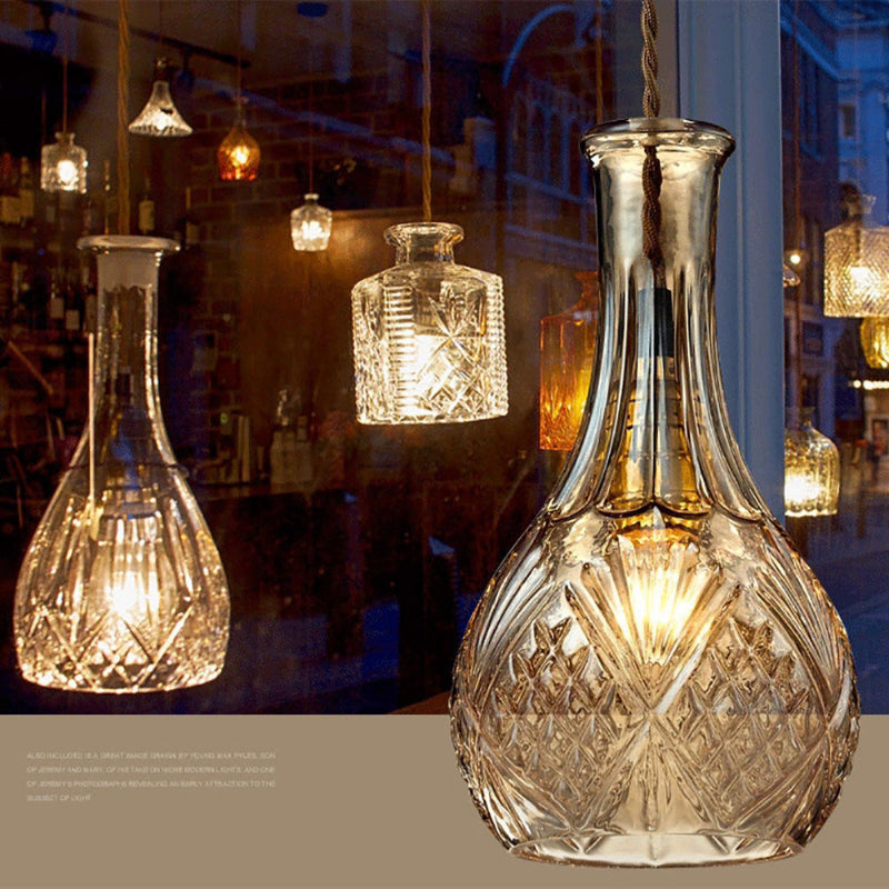Wine Bottle Bar Pendant Light | Hanging Bar Lights - Lighting Homei