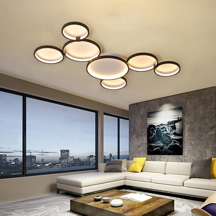 Modern LED Ring Ceiling Light – Dimmable Flush Mount Fixture – Lighting ...