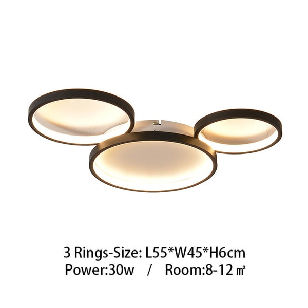 Modern LED Ring Ceiling Light – Dimmable Flush Mount Fixture – Lighting ...