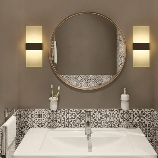 Rectangle LED Bathroom Wall Sconce – Lighting Homei
